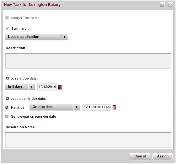 Assigning and Modifying Tasks